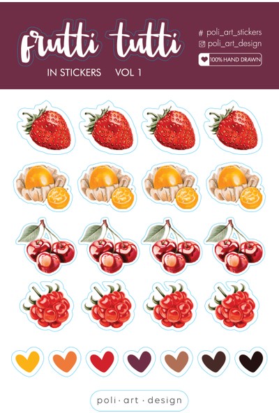 Meyve Vol.1 Vinil Çıkartma Seti Meyve Vol.1 Vinil Çıkartma Seti