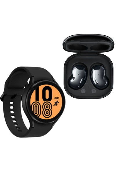 Watch4 44MM Akıllı Saat Buds Live Siyah Bluetooth Kulaklık Watch4 44MM Akıllı Saat Buds Live Siyah Bluetooth Kulaklık