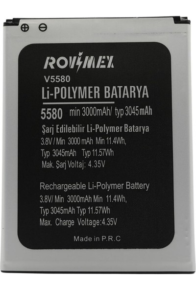 Rovimex Vestel Venüs V3 5580 Rovimex Batarya Pil