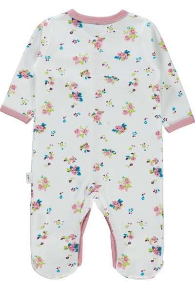 Civil Baby Kız Bebek Patikli Tulum 1-6 Ay Pudra Civil Baby Kız Bebek Patikli Tulum 1-6 Ay Pudra