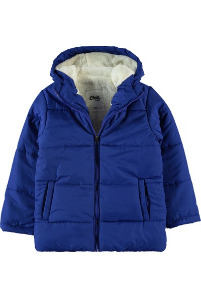 Civil Boys Erkek Çocuk Kapüşonlu Mont 6-9 Yaş Saks Mavisi