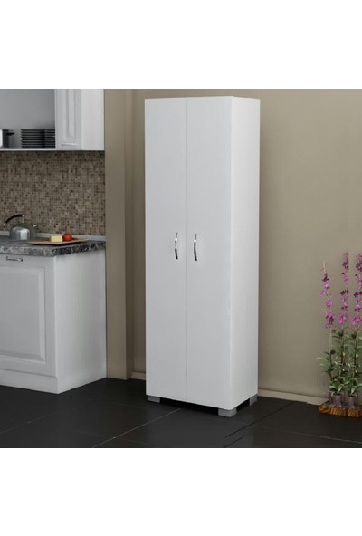 Terra Home Mi̇na 2 Kapaklı 8 Raflı Çok Amaçlı Dolap Terra Home Mi̇na 2 Kapaklı 8 Raflı Çok Amaçlı Dolap
