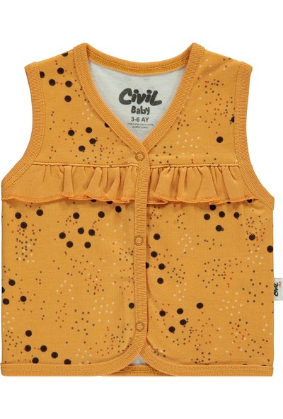 Civil Baby Kız Bebek Yelek 3-12 Ay Hardal Civil Baby Kız Bebek Yelek 3-12 Ay Hardal