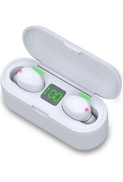 Nafen F9 Kablosuz Bluetooth Kulaklık Kulakiçi - Beyaz (Yurt Dışından)