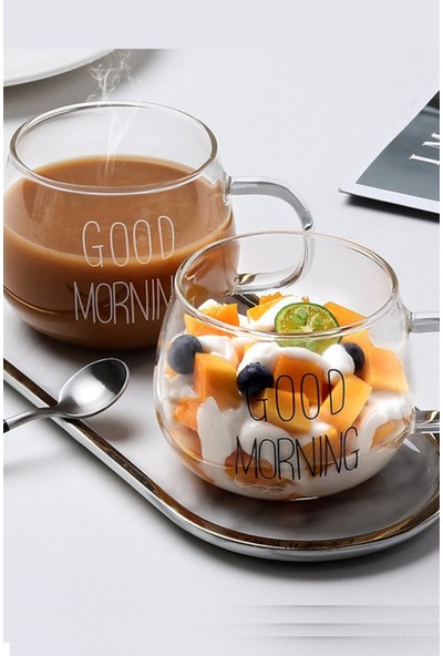 Mim Life Perotti Costa Morning 400 ml 2'li Cam Kupa Mim Life Perotti Costa Morning 400 ml 2'li Cam Kupa