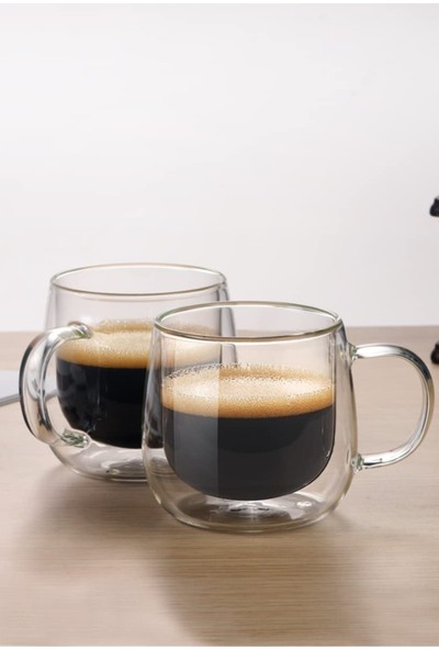 Mim Life Perotti Çift Cidarlı 300 ml Cam Kupa 300ML Kulplu Cam Kupa Mim Life Perotti Çift Cidarlı 300 ml Cam Kupa 300ML Kulplu Cam Kupa