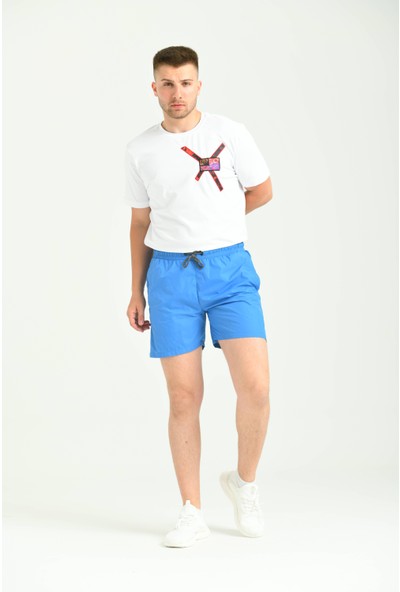 Linke Mavi Deniz Şortu