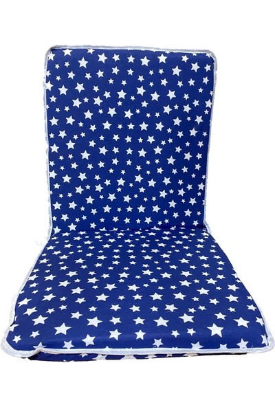 Olgun Home Sandalye Minderi 1 Adet Bağcıklı Bahçe Minderi Arkalıklı (Lacivert Yıldız)Yıkanabilir Olgun Home Sandalye Minderi 1 Adet Bağcıklı Bahçe Minderi Arkalıklı (Lacivert Yıldız)Yıkanabilir