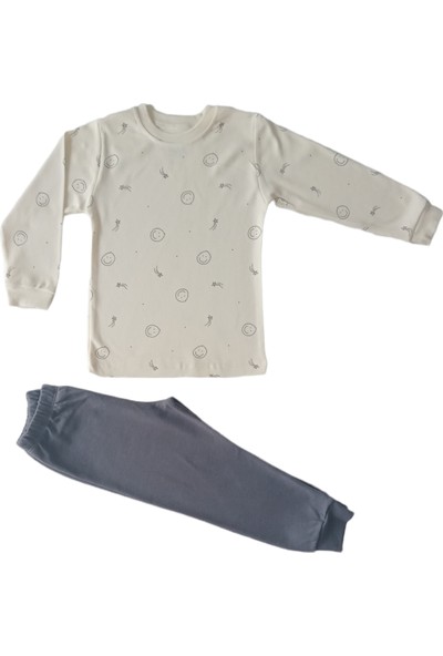 Smıley Baskılı Uzun Kollu 2'li Takım