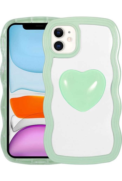 Demi Accessories Apple iPhone 11 Uyumlu Popsoketli Dalgalı Telefon Kılıfı