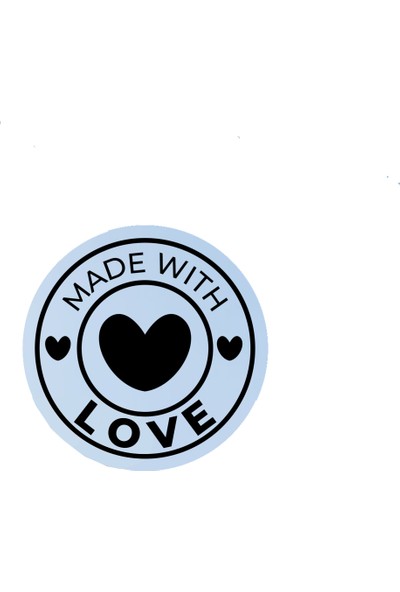 Dijital Made With Love Şeffaf Sticker Siyah 70 Adet Dijital Made With Love Şeffaf Sticker Siyah 70 Adet
