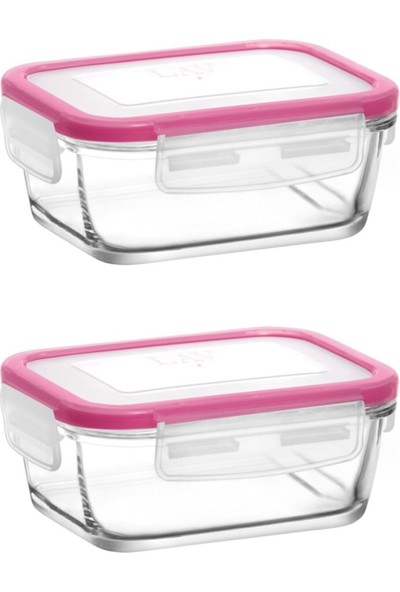Lav Fresco Pembe Kapak 2'li Saklama Kabı Lav Fresco Pembe Kapak 2'li Saklama Kabı