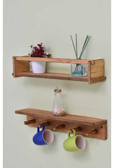 RealWood Ahşap Çocuk Odası Askılık ve Montessori Kitaplık Raf RealWood Ahşap Çocuk Odası Askılık ve Montessori Kitaplık Raf