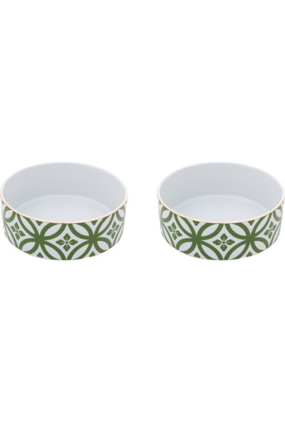 Porland Morocco Desen Yeşil Kase 18CM 2'li 04AP021495 Porland Morocco Desen Yeşil Kase 18CM 2'li 04AP021495
