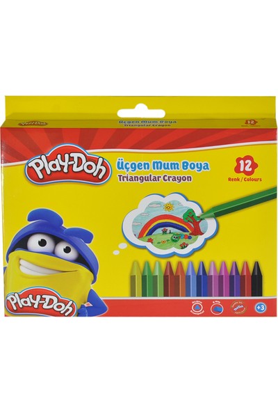 Play-Doh Üçgen Crayon Mum Boya 12 Renk Play-Doh Üçgen Crayon Mum Boya 12 Renk
