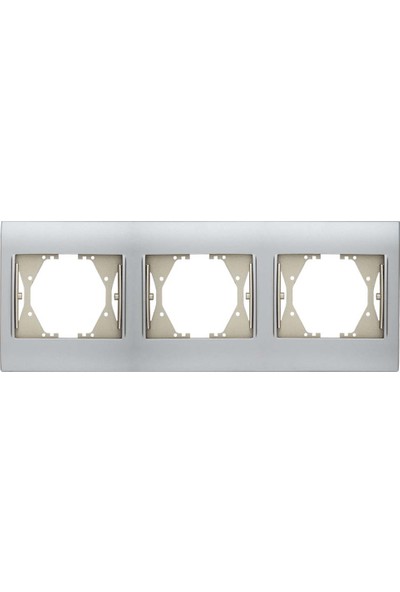 Viko Panasonic Thea Blu Inox Matt + Dore Üçlü Çerçeve Viko Panasonic Thea Blu Inox Matt + Dore Üçlü Çerçeve