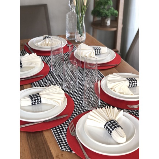 Desenİzmir Amerikan Servis Kaz Ayağı Desen Takım 6 Supla, 6 Fiyatı