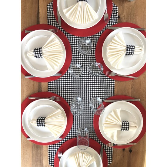 Desenİzmir Amerikan Servis Kaz Ayağı Desen Takım 6 Supla, 6 Fiyatı