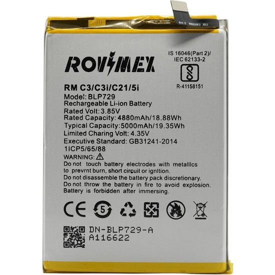 Rovimex Realme C21 (RMX3201) Rovimex Batarya Pil Fiyatı
