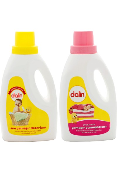 Dalin Sıvı Deterjan 1500 ml + Dalin Yumuşatıcı Düş Bahçesi 1500 ml Dalin Sıvı Deterjan 1500 ml + Dalin Yumuşatıcı Düş Bahçesi 1500 ml