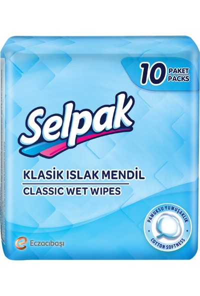 Selpak Klasik Islak Cep Mendil 10’Lu