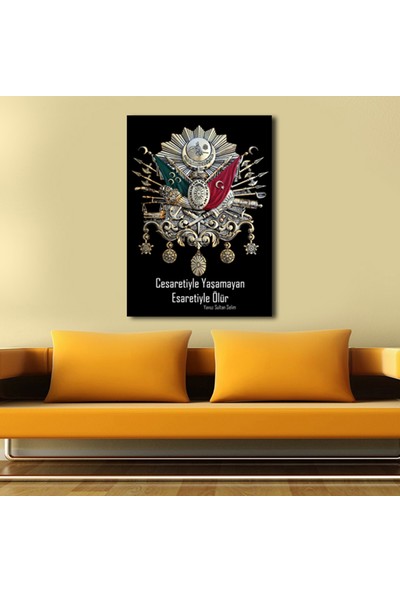 Alice Decor Osmanlı Tuğrası Dekoratif Kanvas Tablo