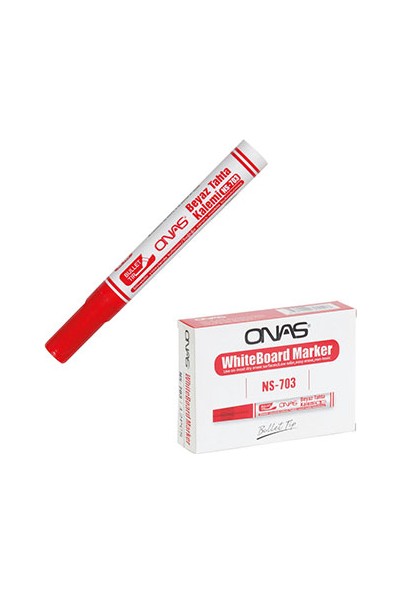 Onas Ns-703 Beyaz Tahta Kalemi Kırmızı Onas Ns-703 Beyaz Tahta Kalemi Kırmızı