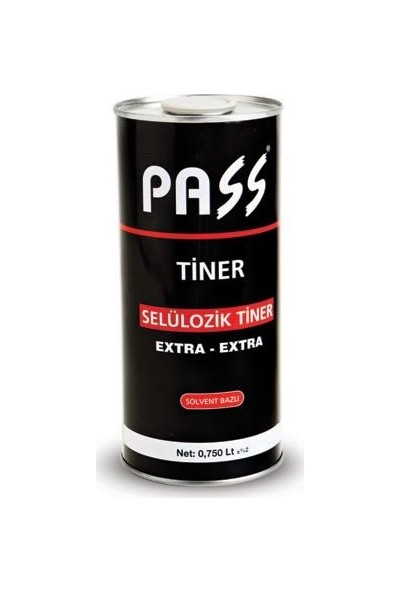 Pass Selülozik Tiner 750 ml Pass Selülozik Tiner 750 ml