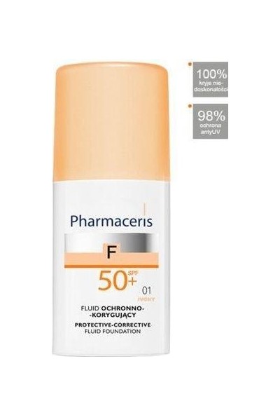 Pharmaceris SPF 50 Ivory Protective Corrective Foundation Fluide 50 ml Pharmaceris SPF 50 Ivory Protective Corrective Foundation Fluide 50 ml