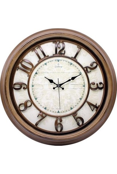 Oyks Galaxy Duvar Saati Kabartma Rakamlı