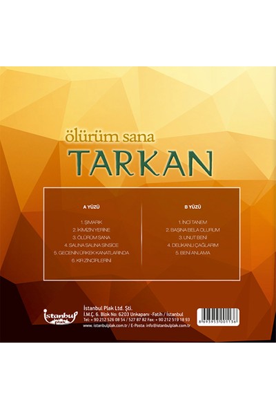 Tarkan - Ölürüm Sana (Plak)
