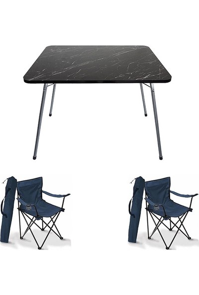 Bofigo 60X80 Granit Desen Katlanır Masa + 2 Adet Kamp Sandalyesi Katlanır Sandalye Piknik Plaj Sandalyesi Mavi Bofigo 60X80 Granit Desen Katlanır Masa + 2 Adet Kamp Sandalyesi Katlanır Sandalye Piknik Plaj Sandalyesi Mavi
