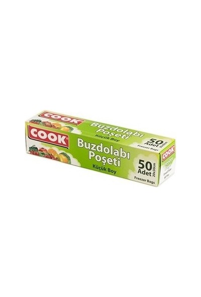 Cook Buzdolabı Poşeti Küçük Boy 20X30 Cm 50 Adet Cook Buzdolabı Poşeti Küçük Boy 20X30 Cm 50 Adet