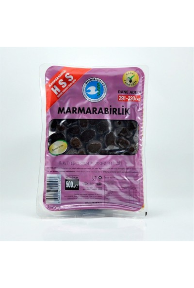 Marmarabirlik Siyah Zeytin S291-320/KG 500 gr Hss