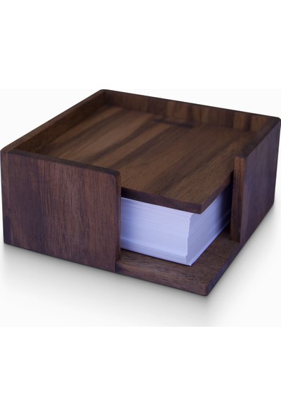 Küp Not Kağıdı Kutusu - Ceviz