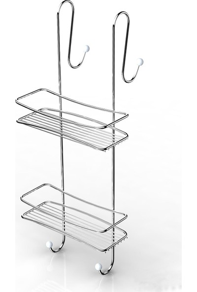 Tekno-tel 2 KATLI DUŞAKABİN RAFI KROM BK062 Tekno-tel 2 KATLI DUŞAKABİN RAFI KROM BK062