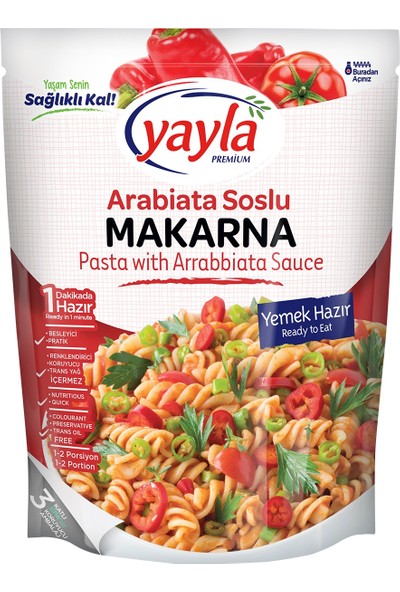 Yayla Hazır Arabiata Soslu Makarna 250 gr Yayla Hazır Arabiata Soslu Makarna 250 gr
