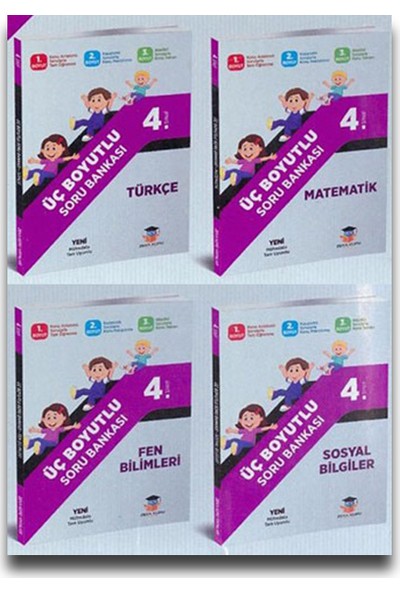 Zeka Küpü 4. Sınıf Üç Boyutlu Soru Bankaları Seti (4 Kitap) Zeka Küpü 4. Sınıf Üç Boyutlu Soru Bankaları Seti (4 Kitap)