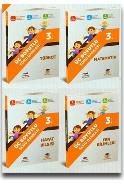 Zeka Küpü 3. Sınıf Üç Boyutlu Soru Bankaları Seti (4 Kitap) Zeka Küpü 3. Sınıf Üç Boyutlu Soru Bankaları Seti (4 Kitap)