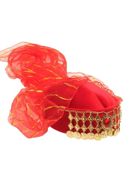 Gelince Alışveriş Pullu Fes- Kırmızı