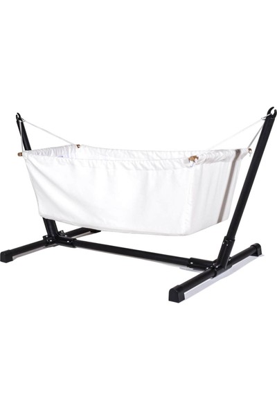 Svava Metal Stantlı İnci Hamak Beşik Boyasız Organik Ham Kumaş