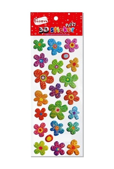 Ticon 3D Sticker Puffy 177562 (Kabartmalı) 3D-11 Ticon 3D Sticker Puffy 177562 (Kabartmalı) 3D-11