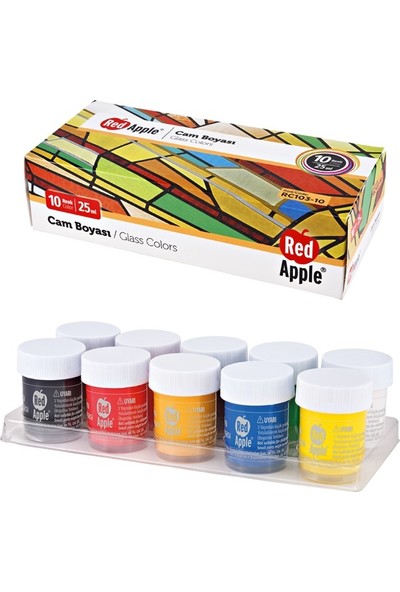 Red Apple Cam Boyası 10 Renk 10X25 Ml. Rc103-10