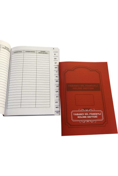 Karatay Yabancı Dil Kelime Defteri Fihristli Plastik Kapak 56 Yp
