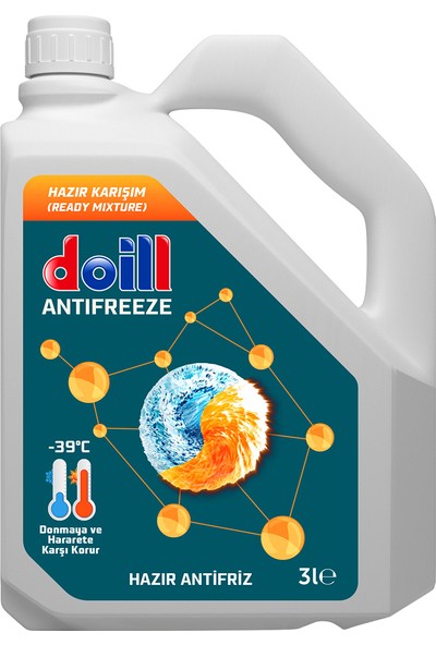 Doill -39 Derece Hazır Karışım Yeşil Antifriz 3 lt