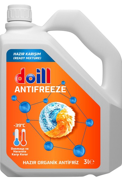 Doill -39 Derece Hazır Karışım Organik Kırmızı Antifriz 3 lt Doill -39 Derece Hazır Karışım Organik Kırmızı Antifriz 3 lt
