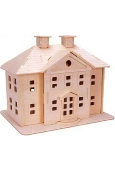 Piramigo 3D Ahşap Boyanabilir Ev Maketi - Kır Evi Piramigo 3D Ahşap Boyanabilir Ev Maketi - Kır Evi