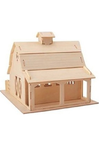 Piramigo 3D Ahşap Boyanabilir Ev Maketi - Köy Evi Piramigo 3D Ahşap Boyanabilir Ev Maketi - Köy Evi