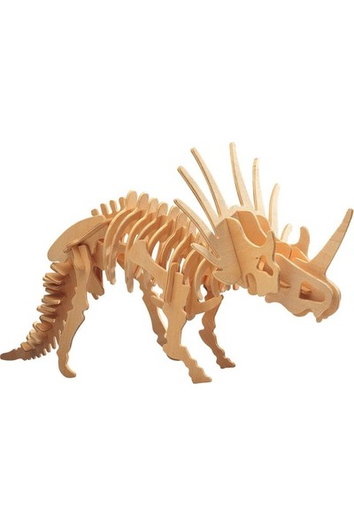 Piramigo 3D Ahşap Maket Boyanabilir Dinazor - Styracosaurus Piramigo 3D Ahşap Maket Boyanabilir Dinazor - Styracosaurus