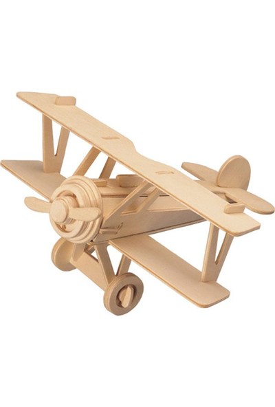 Piramigo 3D Ahşap Maket Boyanabilir Uçak İki Kanat Piramigo 3D Ahşap Maket Boyanabilir Uçak İki Kanat